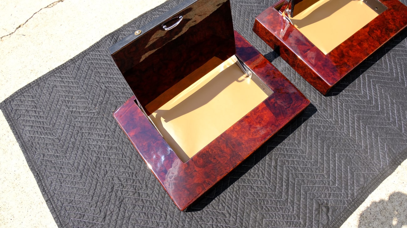 Pre-Merger AMG W126 Wooden Tray Tables and LWB Door Inserts For Sale ...