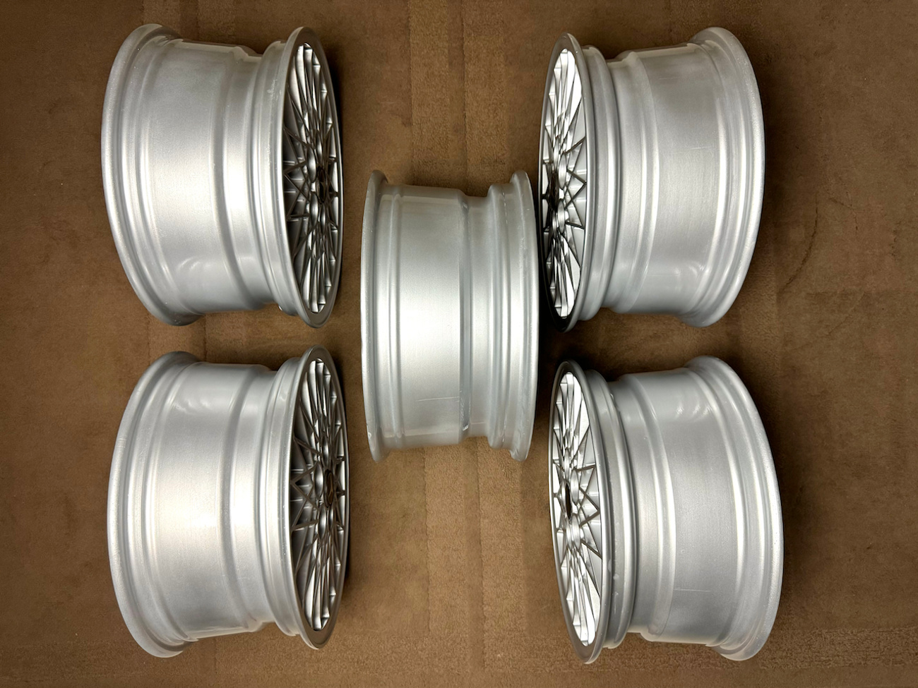 Set of Five 15" 1000 Miglia Italian Wheels For Sale | The MB Market