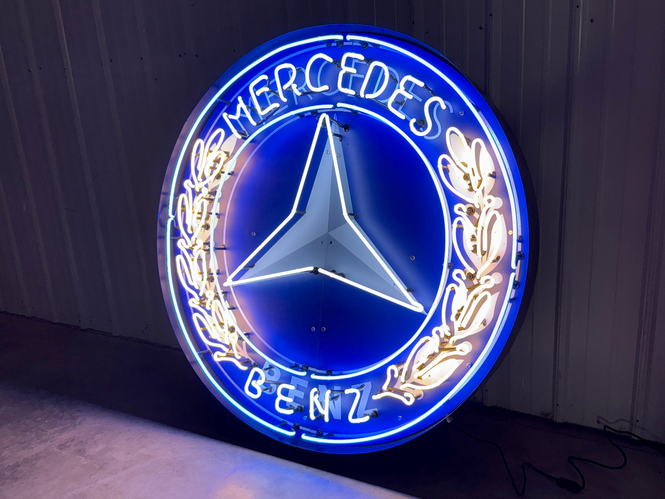 50" X 50" Mercedes-Benz Laurel Wreath Neon Sign For Sale | The MB Market