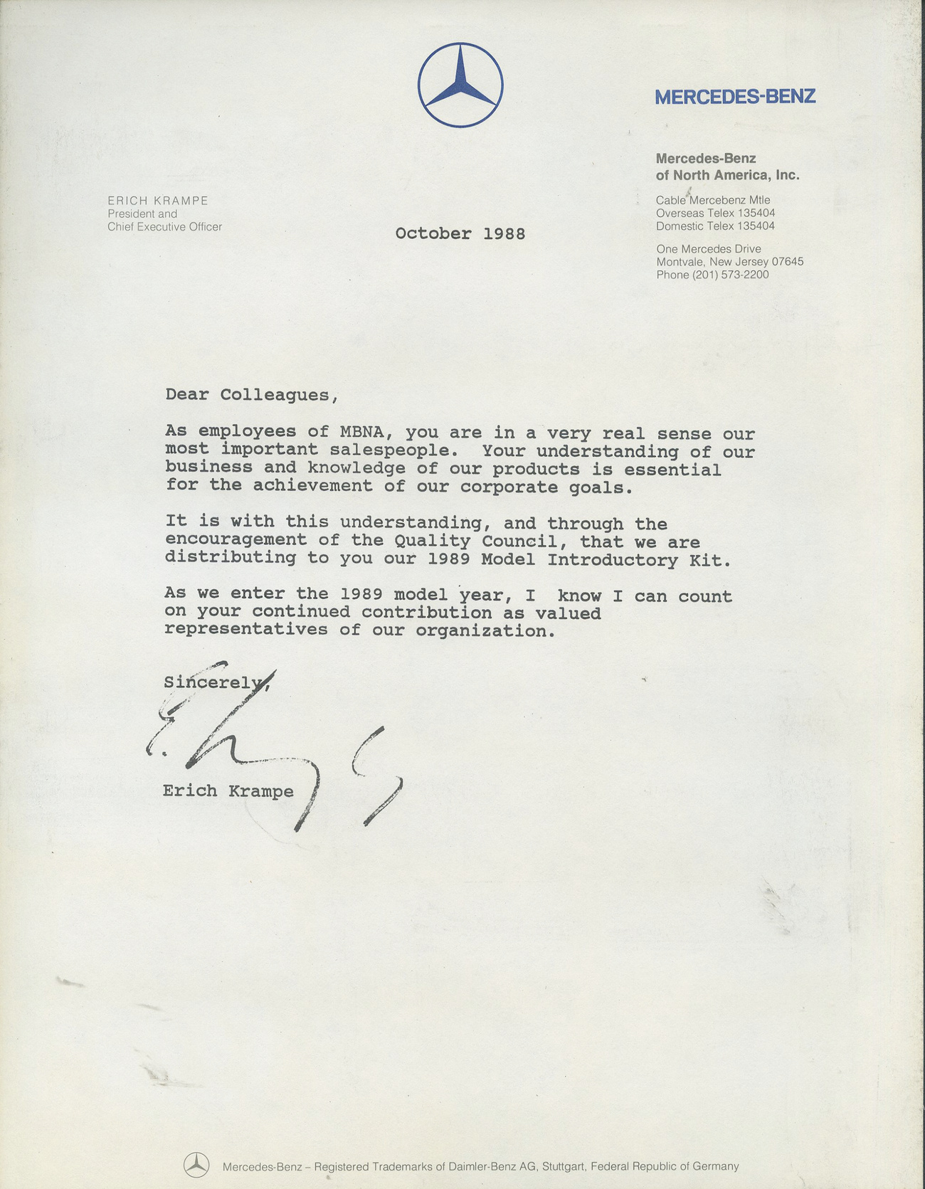 Collection of Mercedes-Benz Literature & Press Kits For Sale | The MB ...