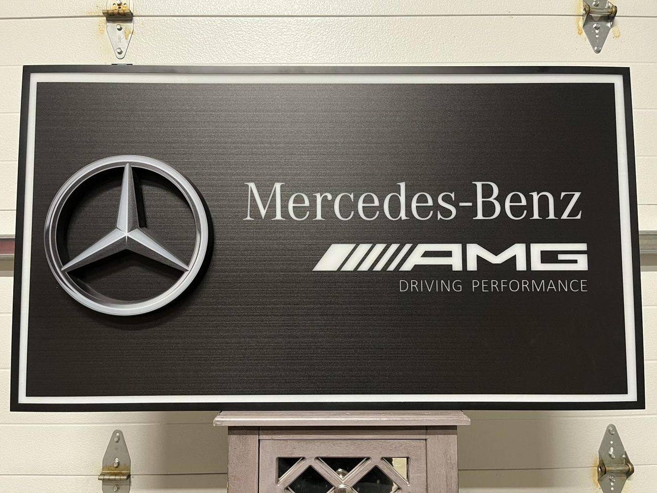NO RESERVE: Original Mercedes-Benz AMG Promotional Illuminated Sign For ...