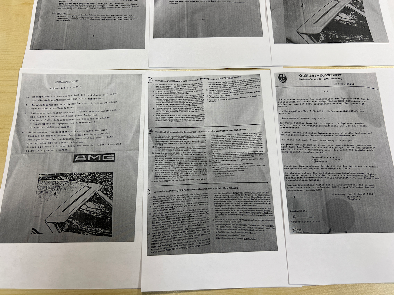 Premerger AMG S123 Wagon Spoiler NOS For Sale | The MB Market