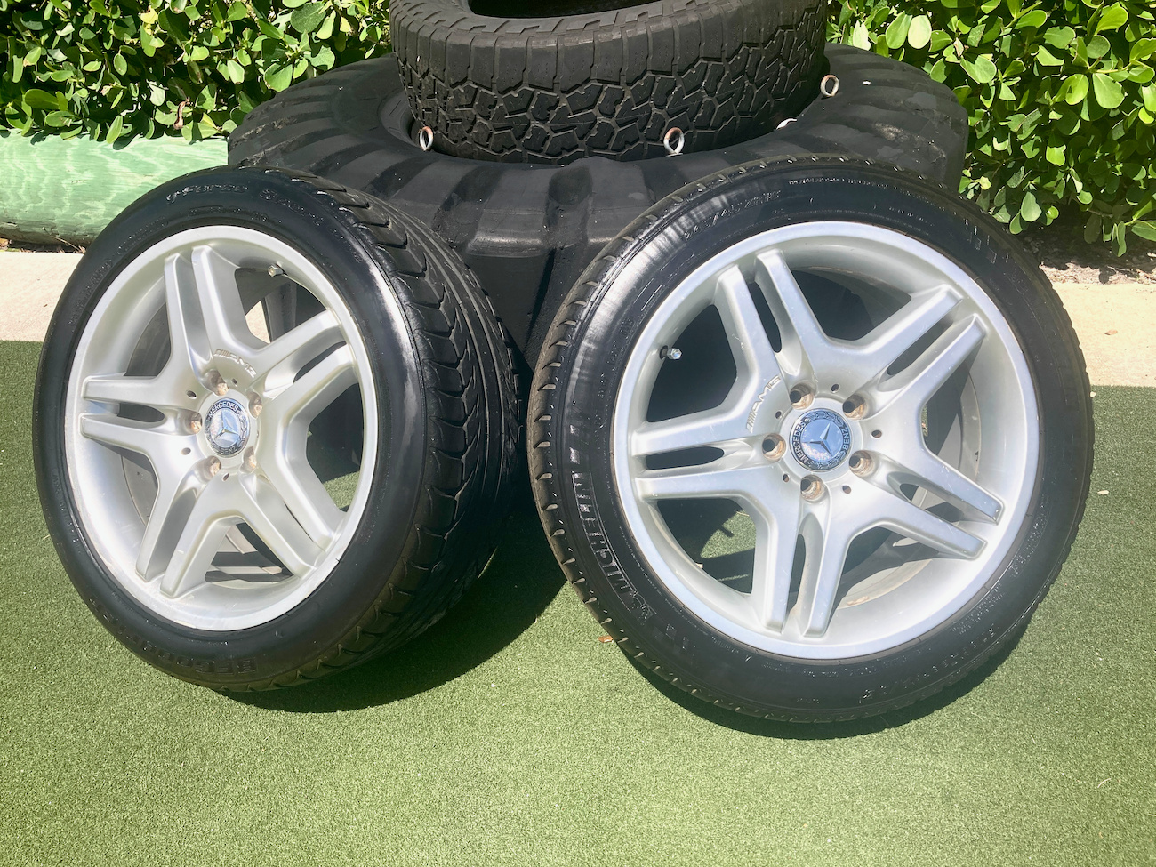 NO RESERVE: 18" Staggered W220/W215 AMG Wheels & Tires For Sale | The ...