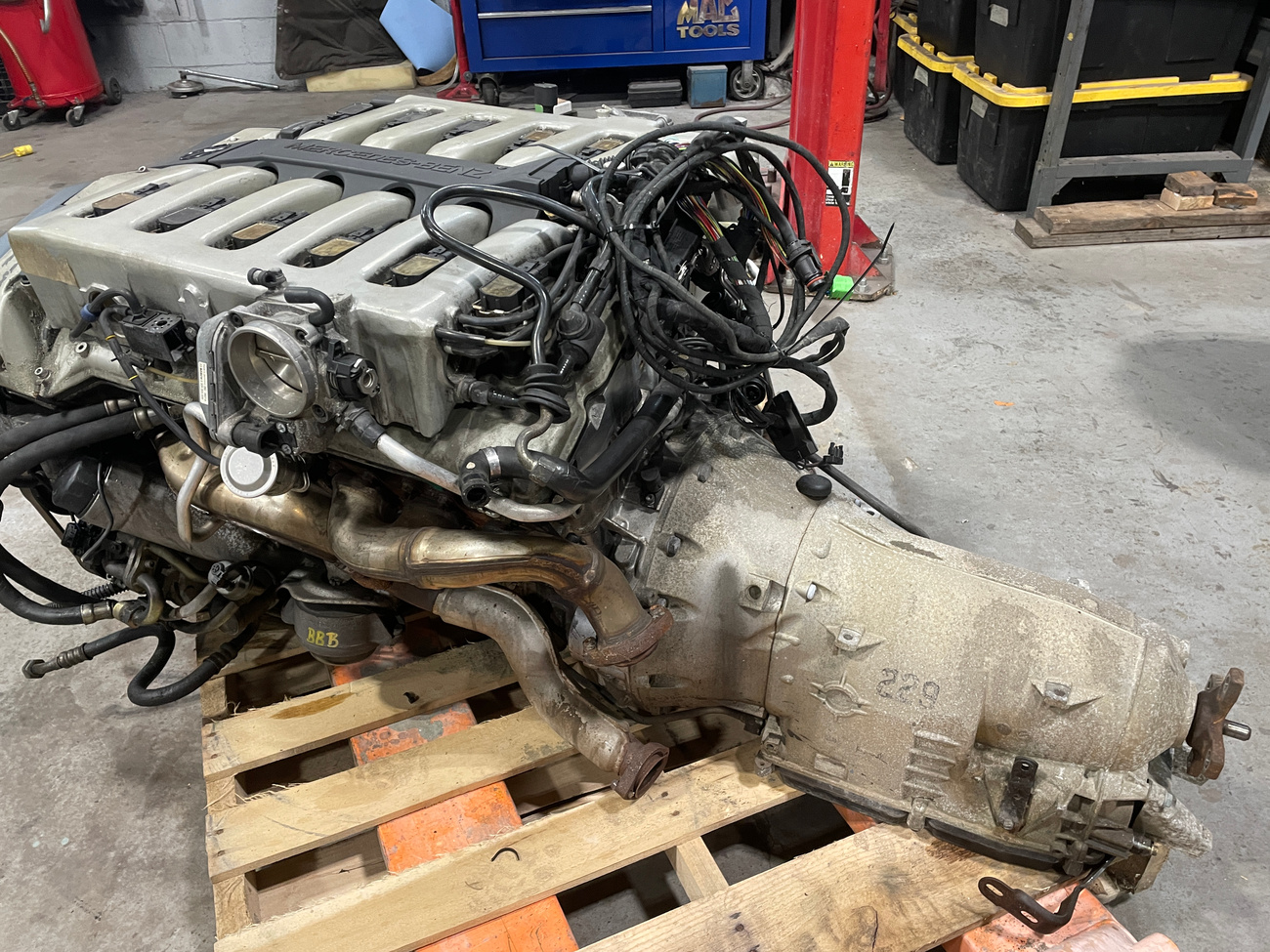 NO RESERVE: 1997 Mercedes-Benz M120 6.0L V12 Powertrain w/45k Miles For ...