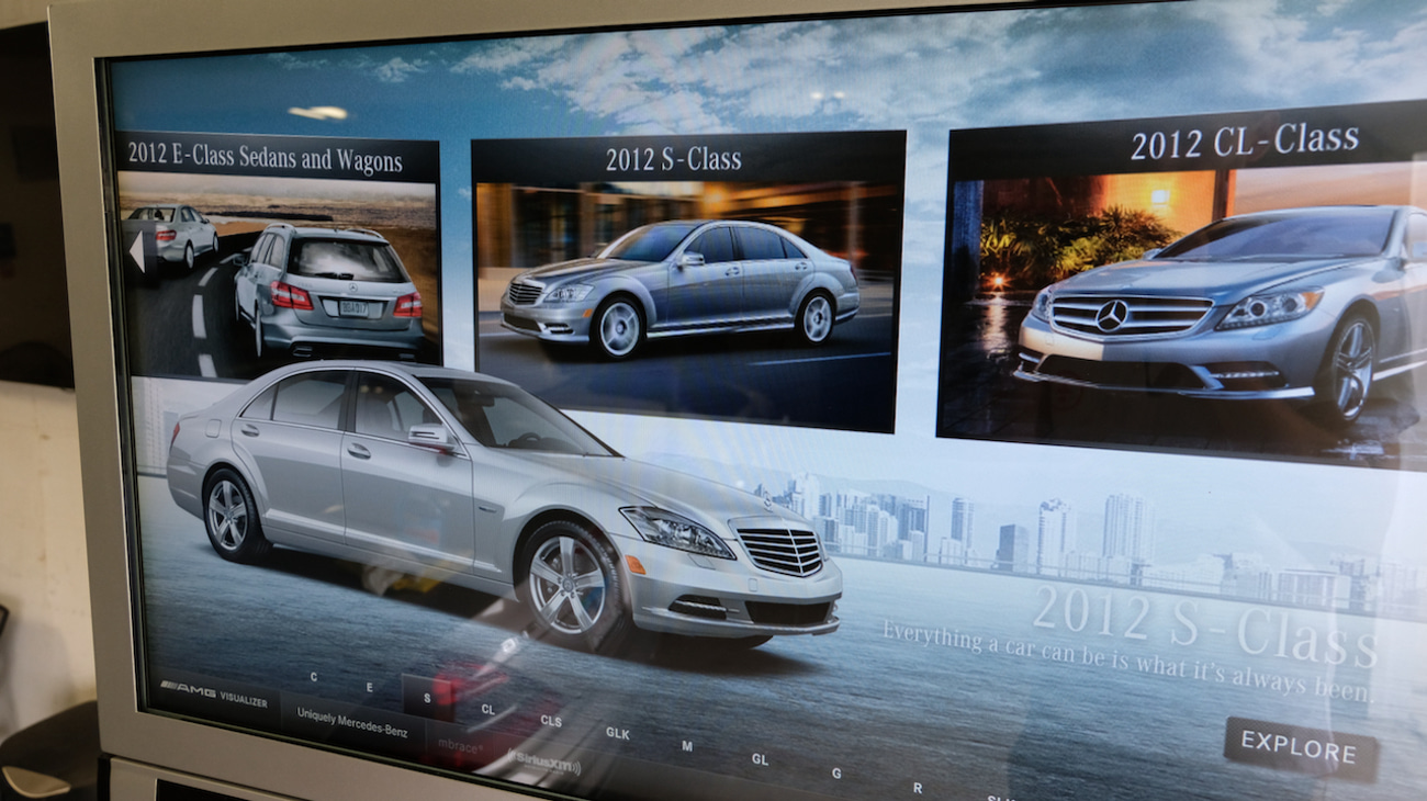Dealer Memorabilia: Mercedes-Benz Product Line Touchscreen Showroom ...