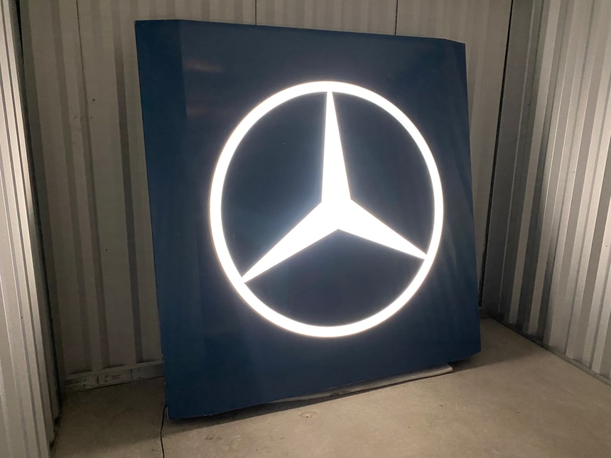 79" X 79" Illuminated Mercedes-Benz Logo Dealer Sign For Sale | The MB ...