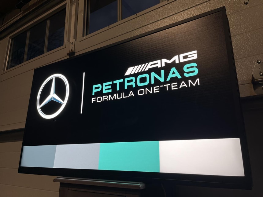 NO RESERVE: Original Mercedes-AMG Petronas Formula One Illuminated Sign ...