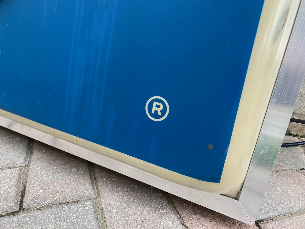 5' x 5' Illuminated 80's Mercedes-Benz Dealer Sign For Sale | The MB Market