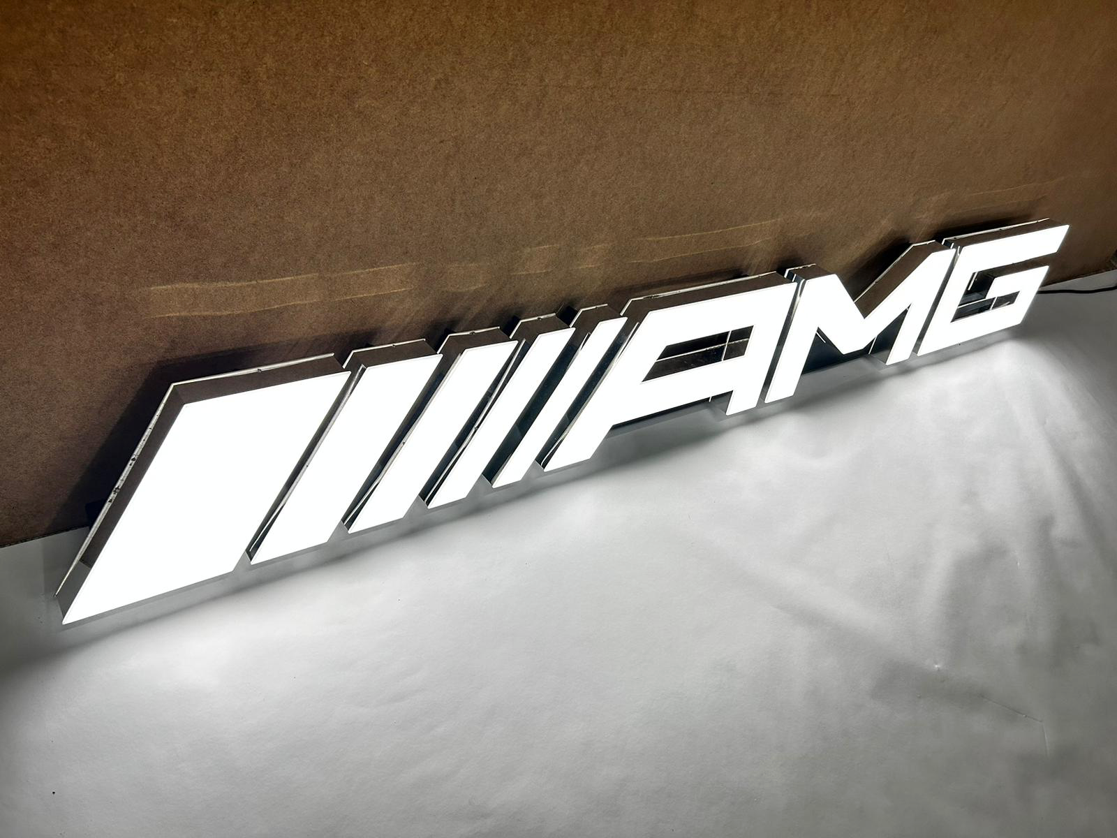 220cm x 27cm AMG Illuminated Dealer Sign For Sale | The MB Market