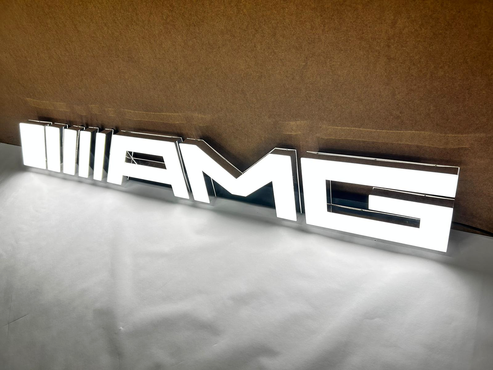 220cm x 27cm AMG Illuminated Dealer Sign For Sale | The MB Market