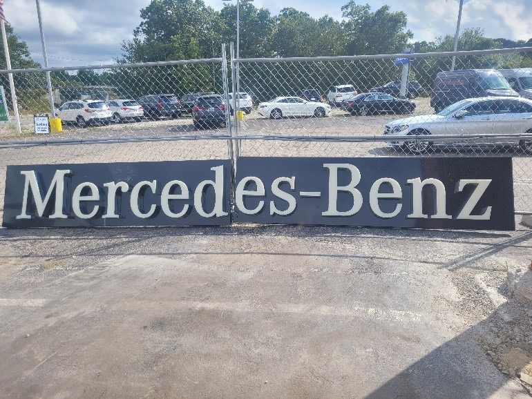 Original Mercedes-Benz Dealership Sign & Silver Star Logo Sign For Sale ...
