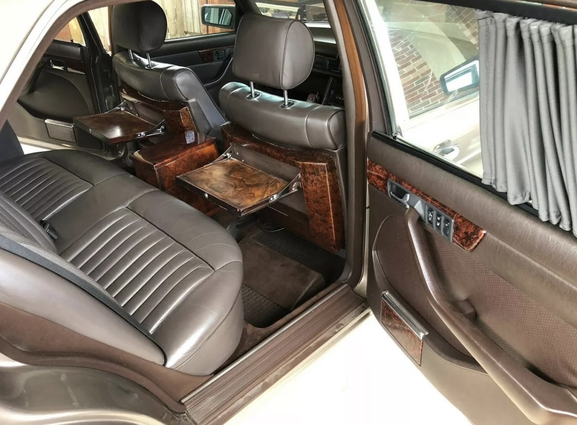 Pre-Merger AMG W126 Wooden Tray Tables and LWB Door Inserts For Sale ...