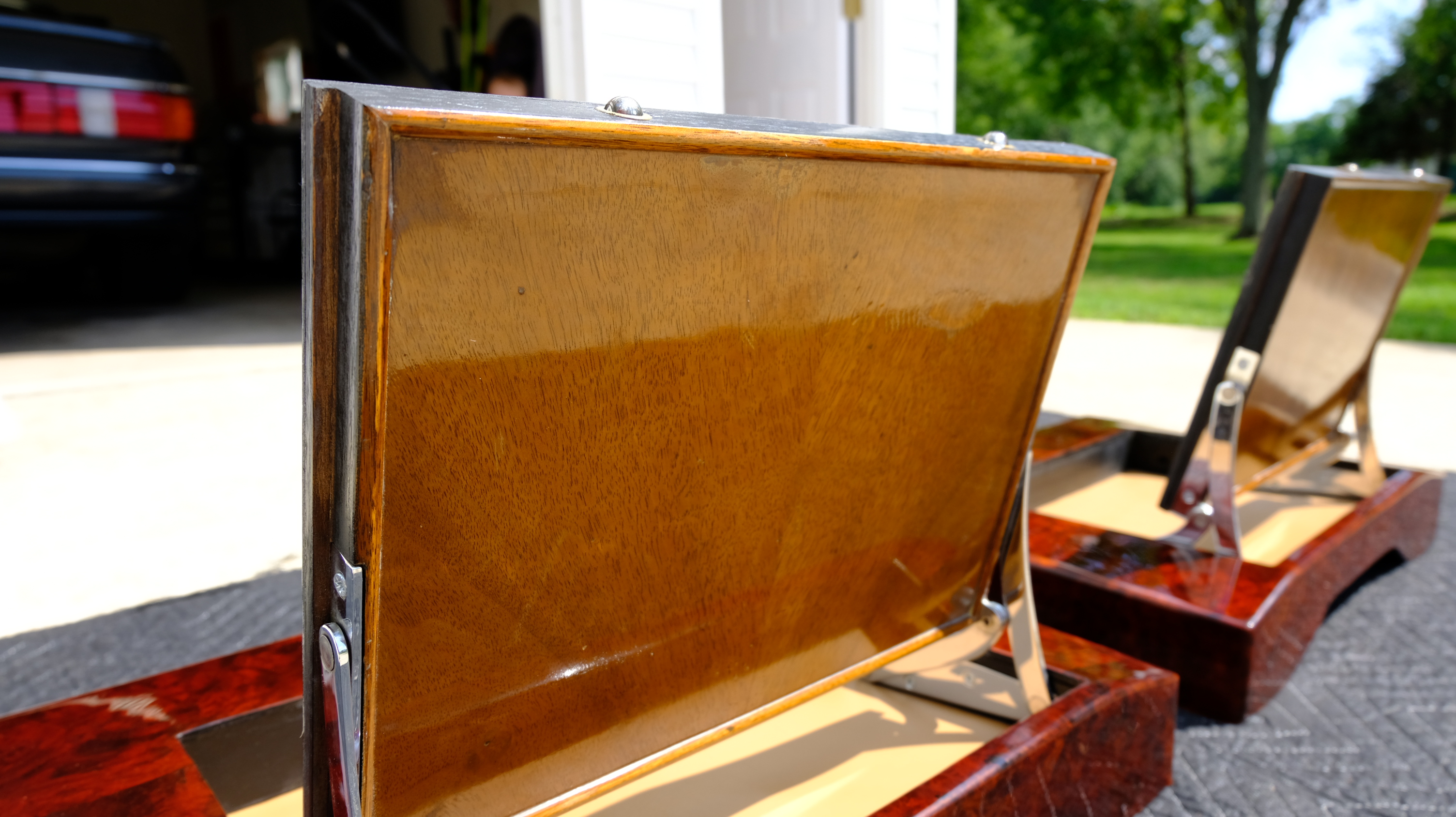 Pre-Merger AMG W126 Wooden Tray Tables and LWB Door Inserts For Sale ...